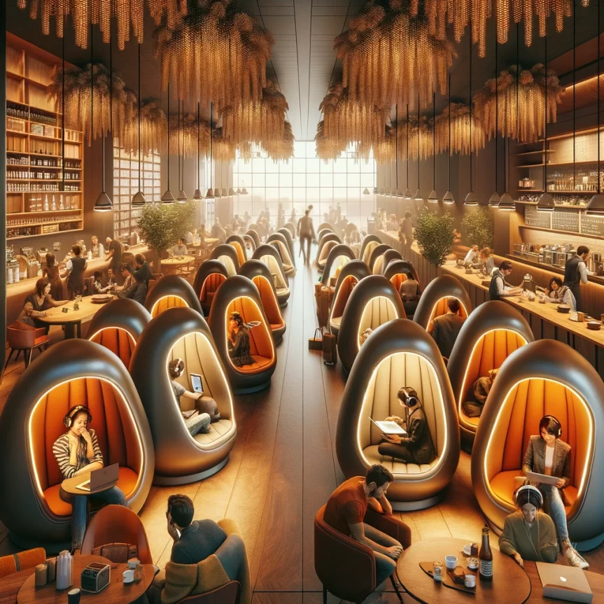 Audio Immersive pods cafe